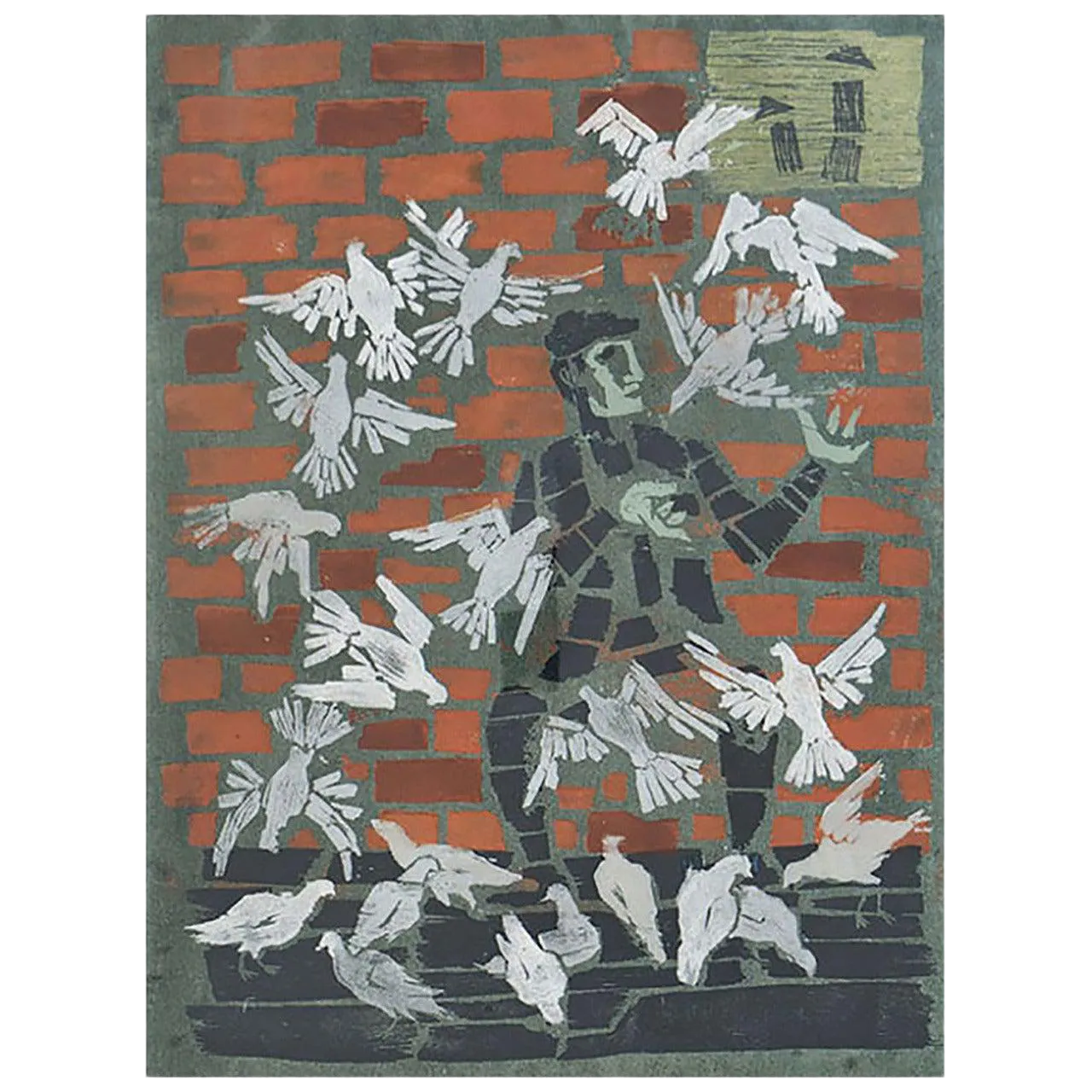 Signed Merton Simpson Reduction Linocut Print | Chairish