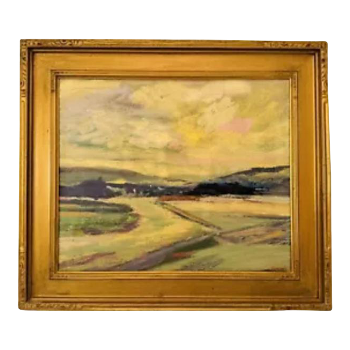1990s Vintage Juan Guzman Original Painting, Framed | Chairish