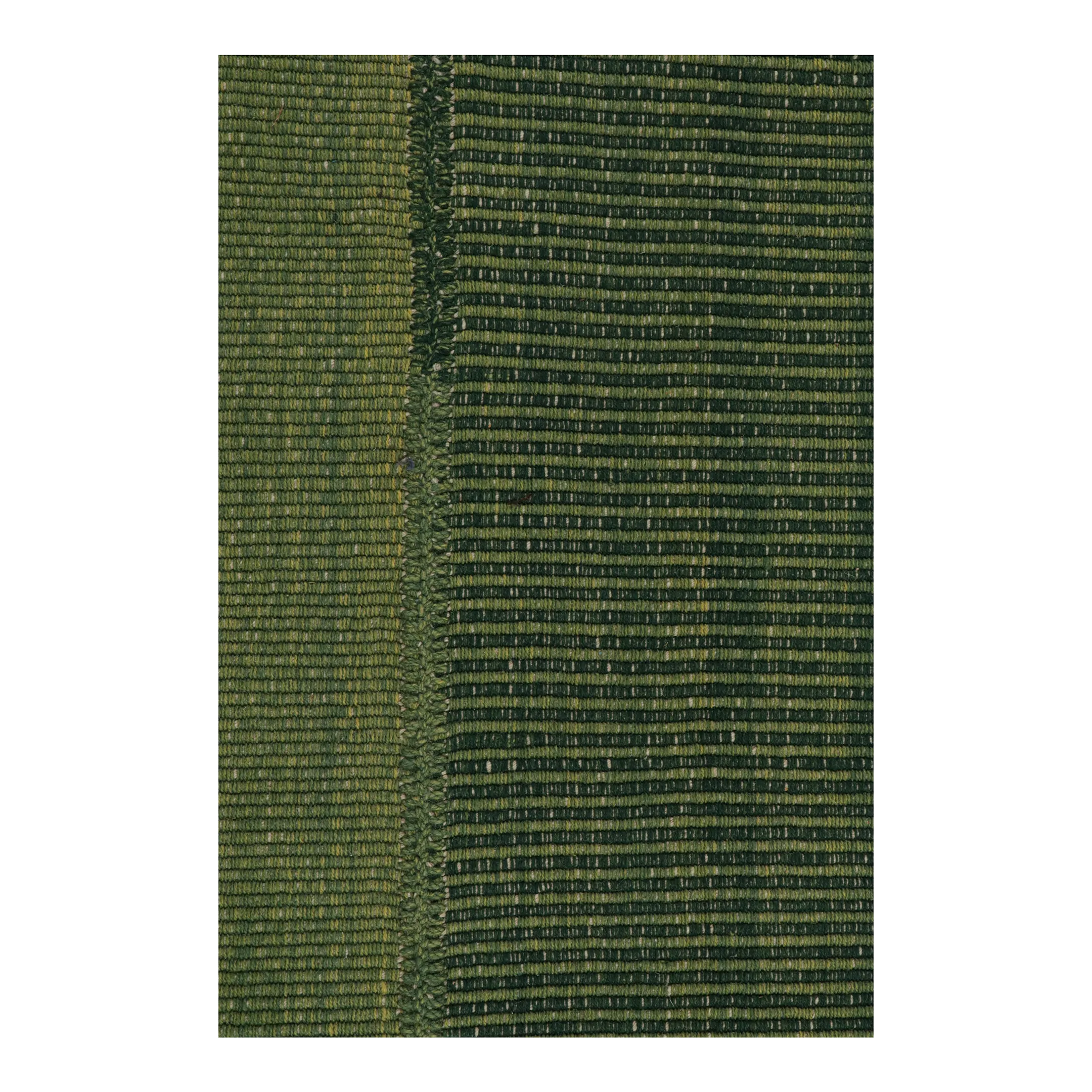 Rug & Kilim’s Modern Kilim in Green Stripes With Forest & Chartreuse ...
