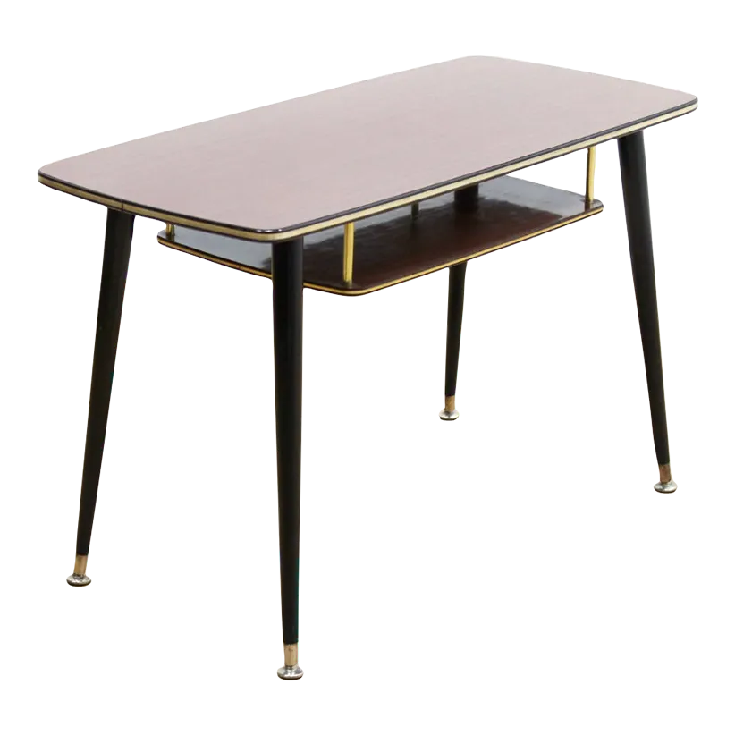 Mid Century Atomic Rectangle Coffee Side Table | Chairish