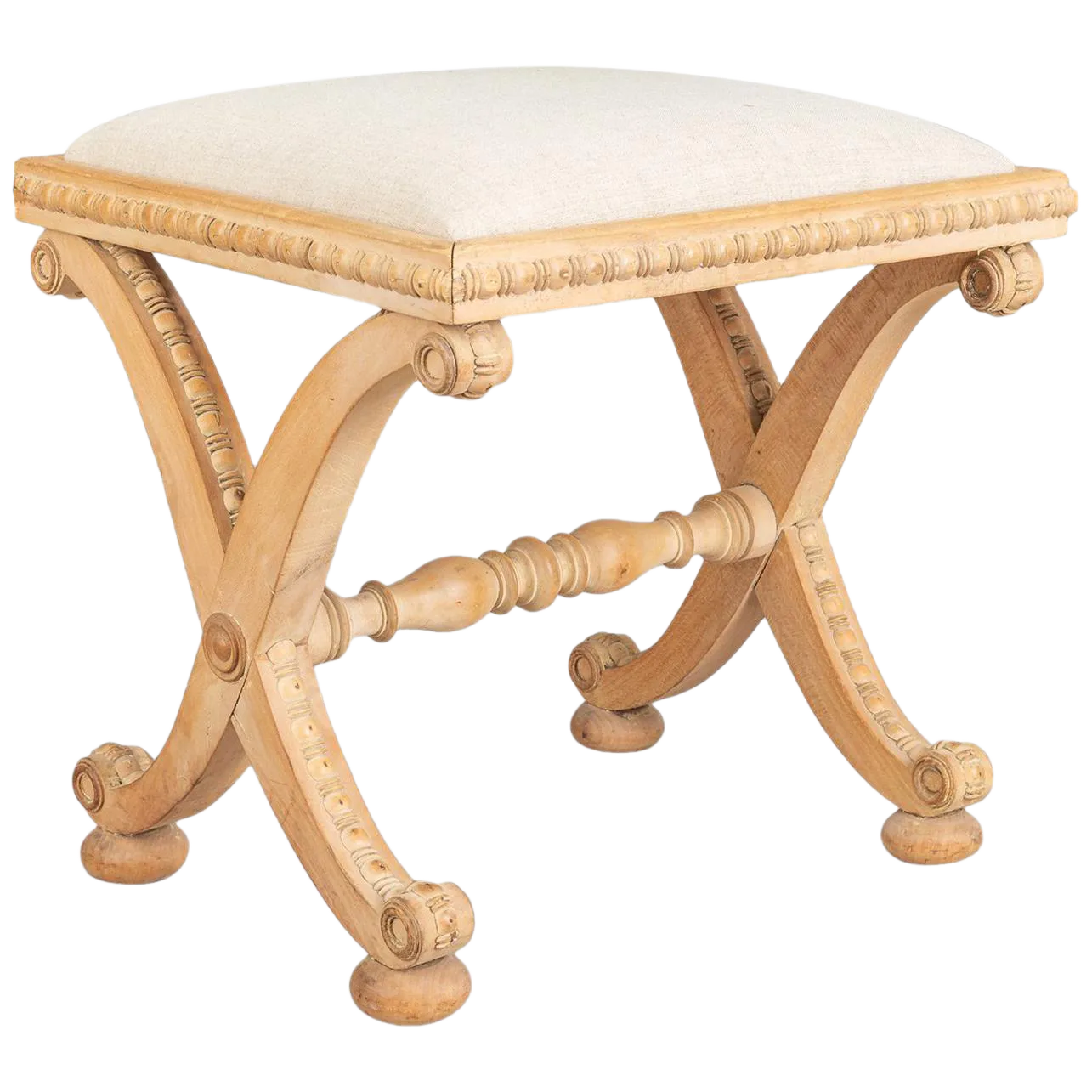 English Antique William IV Sycamore Stool | Chairish