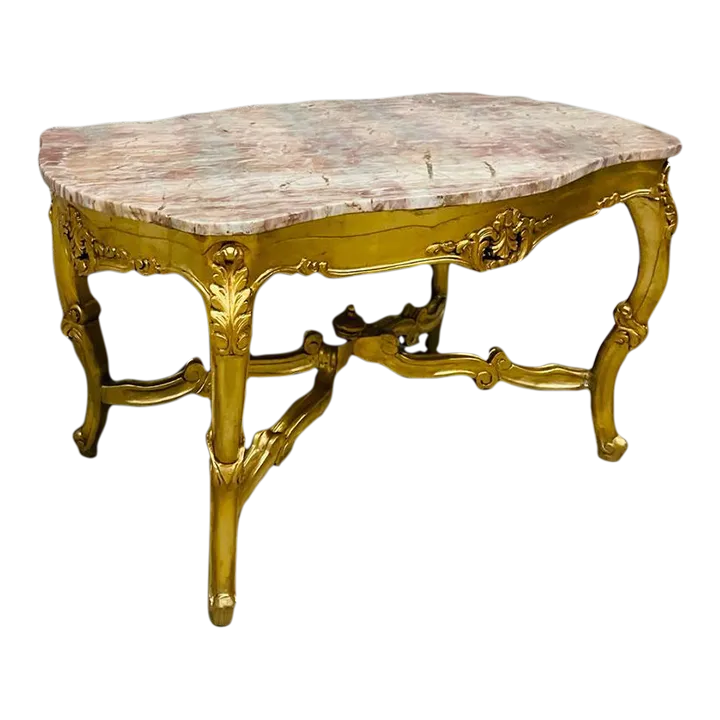 1950s Vintage Baroque Rococo Coffee Table | Chairish