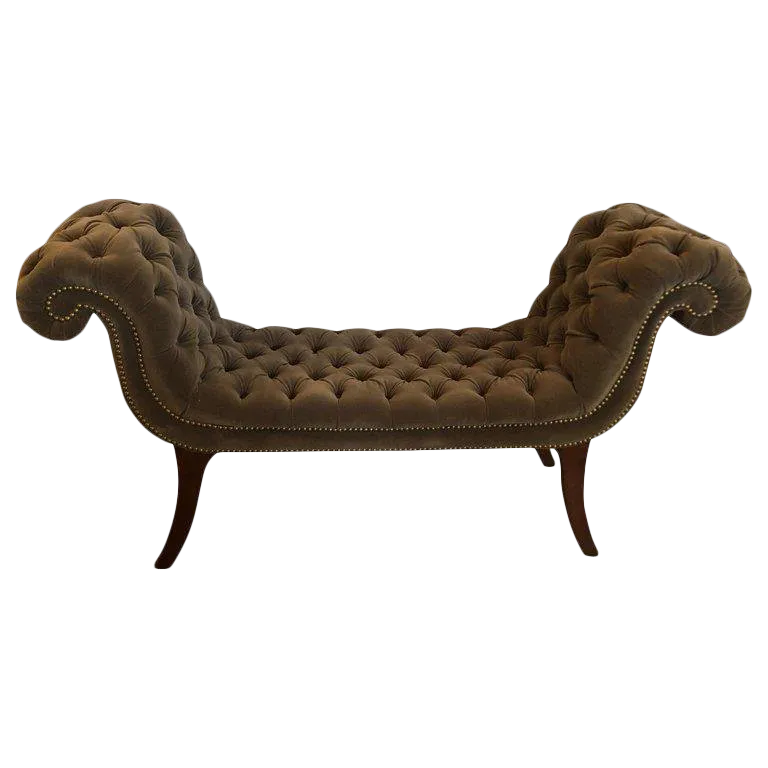 Mid 19th Century Vintage Rolls Royce English Regency Tufted Velvet ...