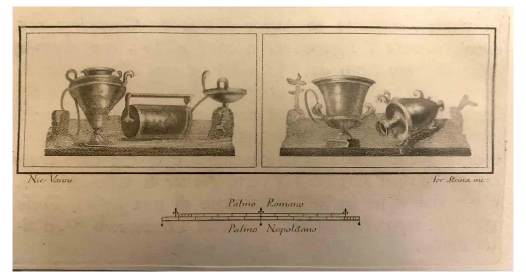 Fernando Strina, Pompeian Style Jar and Pitcher, Etching, 18th Century ...
