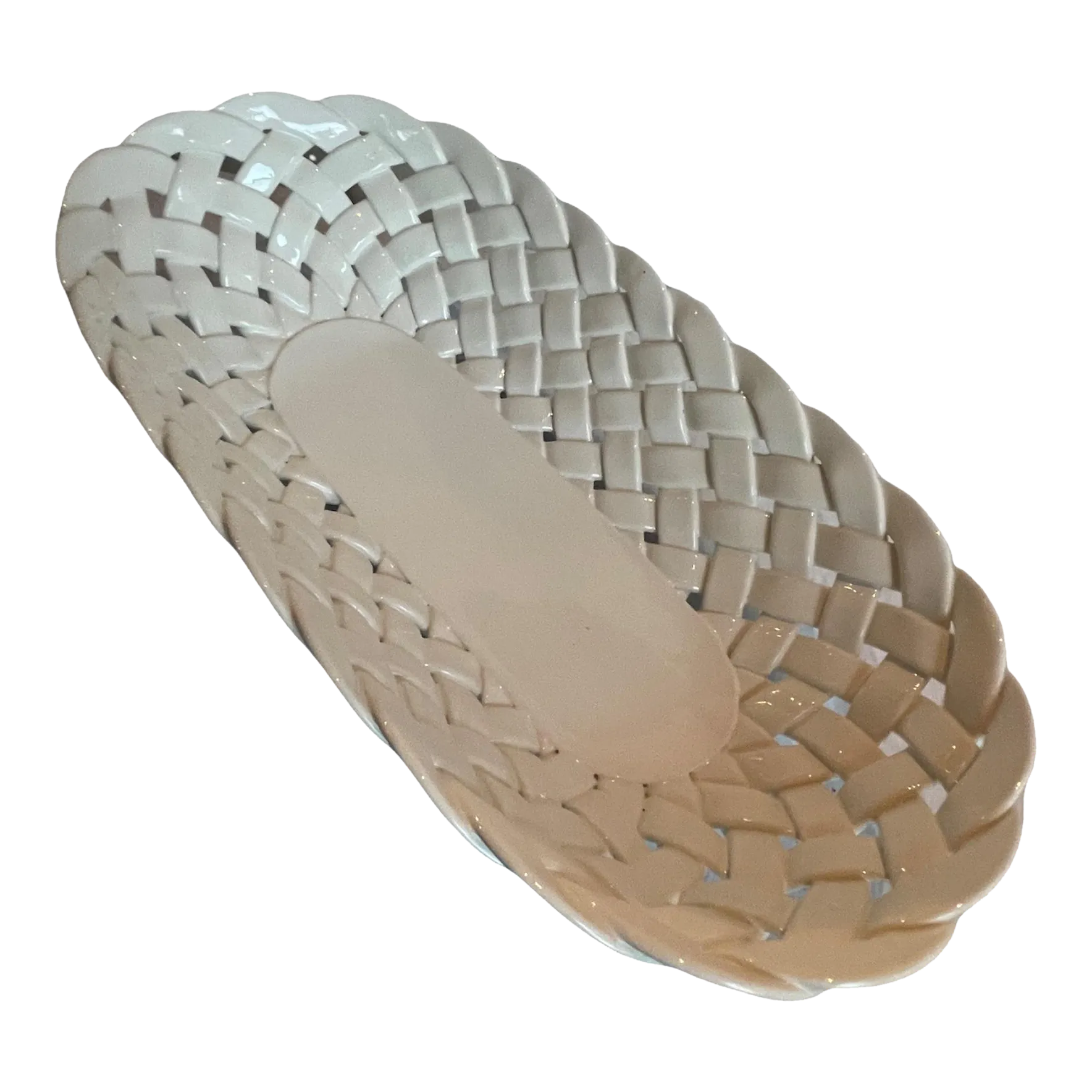 Vintage Artisan Woven Ceramic Basket Vessel Made in Italy | Chairish