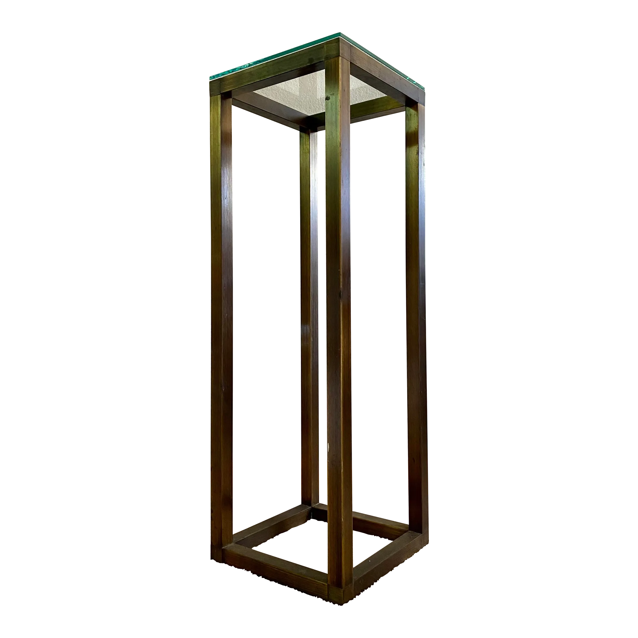 Minimalist Midcentury Modern Brass Pedestal / Plant Stand | Chairish