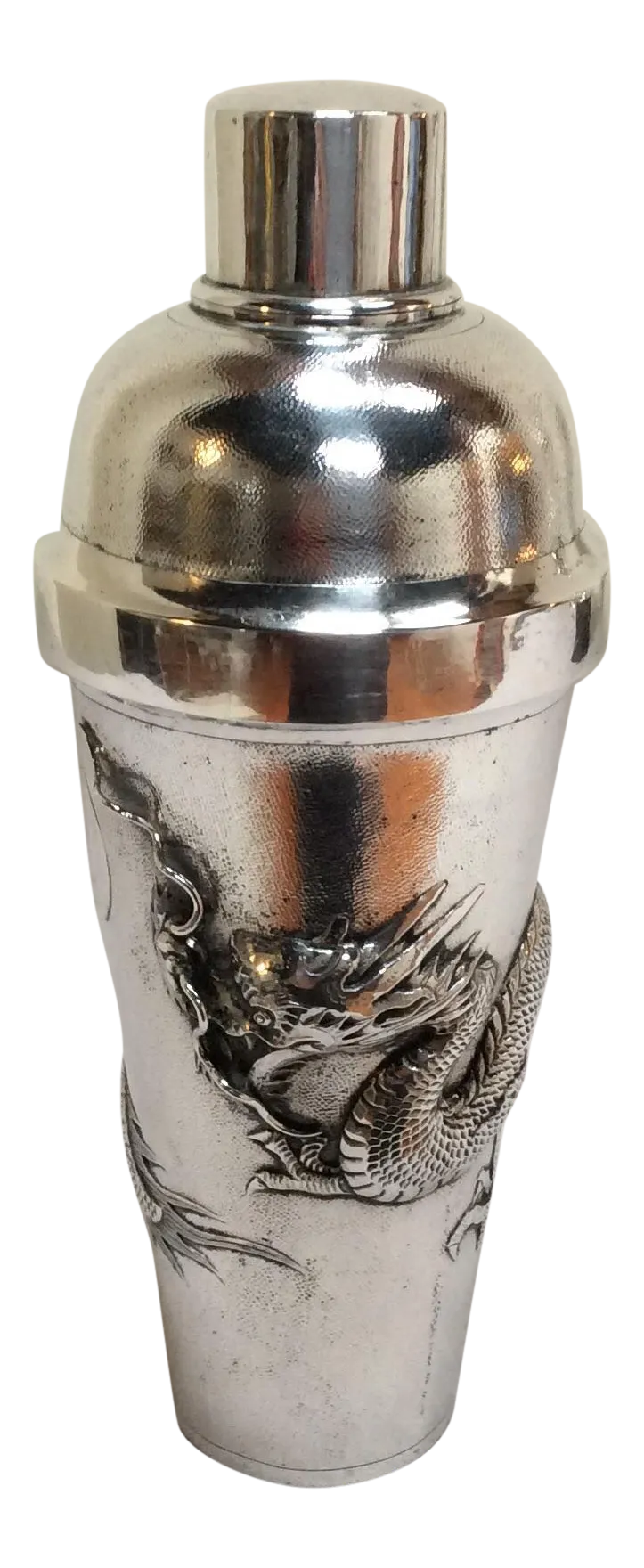 Sterling Silver Chinese Export Cocktail Shaker | Chairish