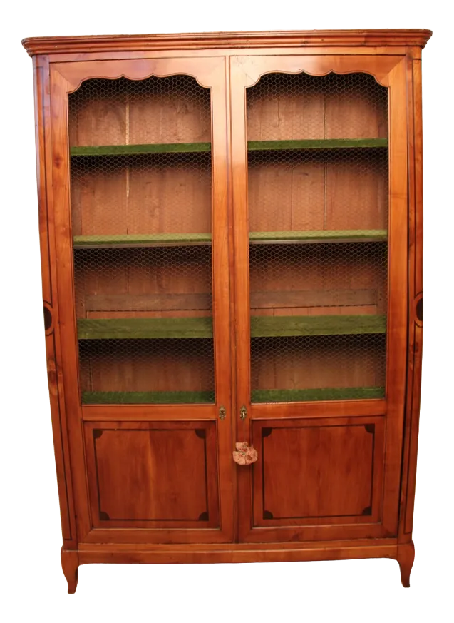 Antique Bookcase in Cherry Wood, 1800s | Chairish