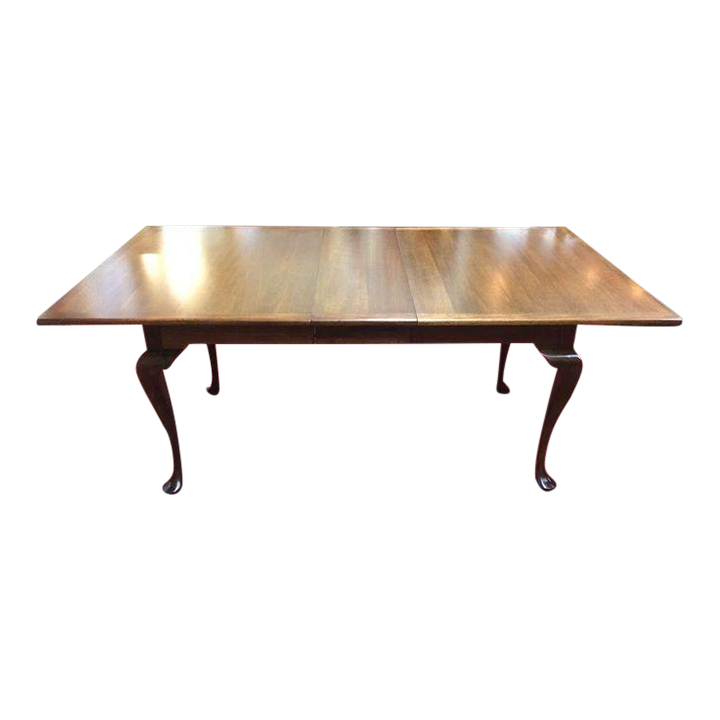 Preowned Dining Table, or Library Table, Solid Cherry Wood, One Leaf ...