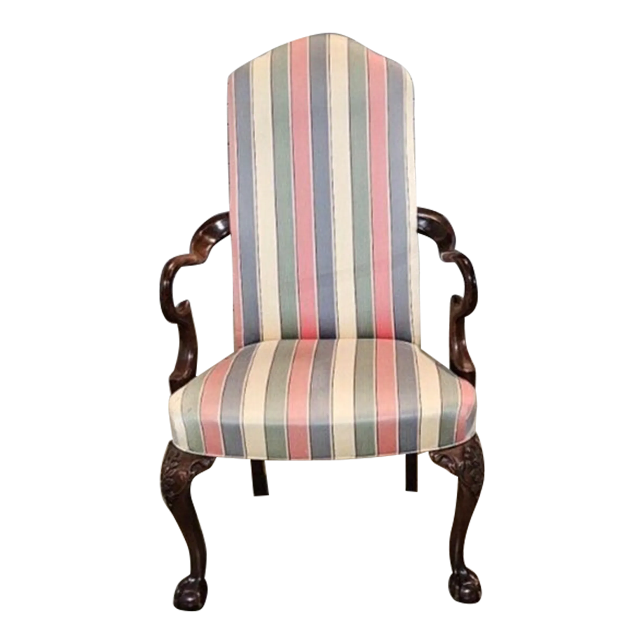 Mid 20th Century Southwood Chippendale Style Mahogany Gooseneck Arm ...