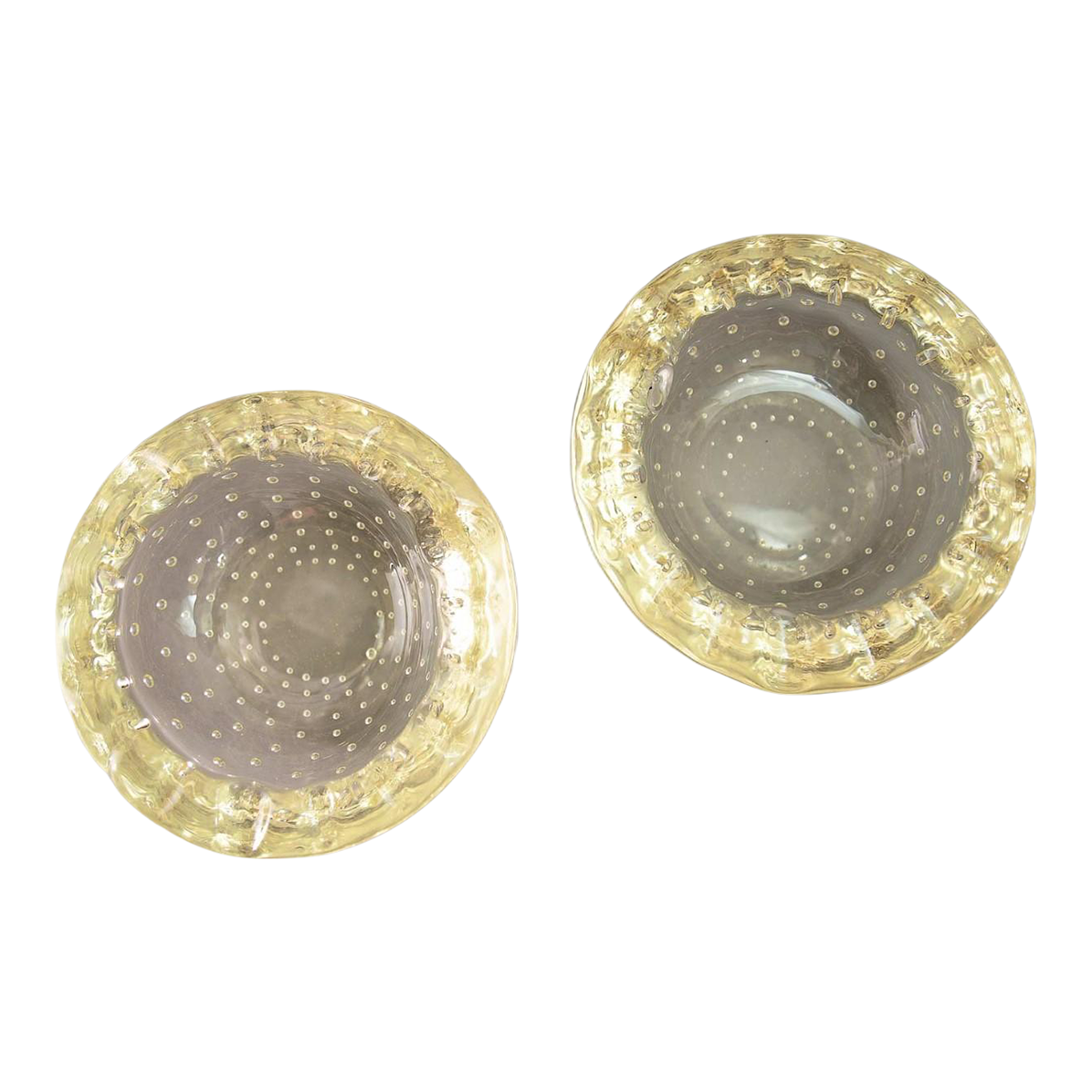 Pair of Daum Nancy Mid-Century Modern Ashtrays French | Chairish