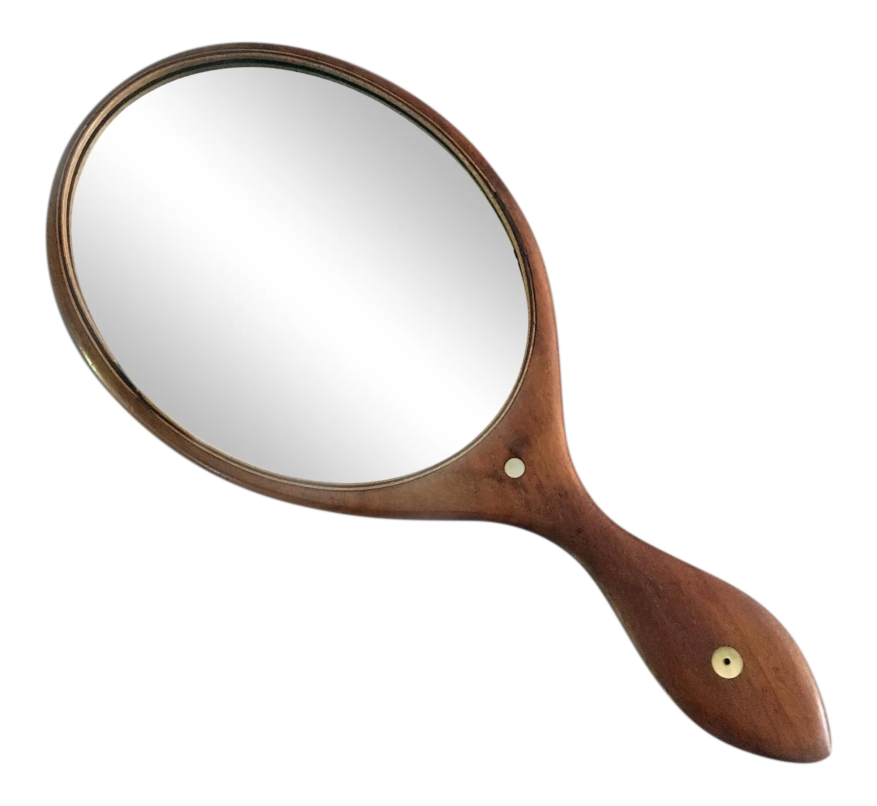 Victorian Mahogany Hand Mirror | Chairish