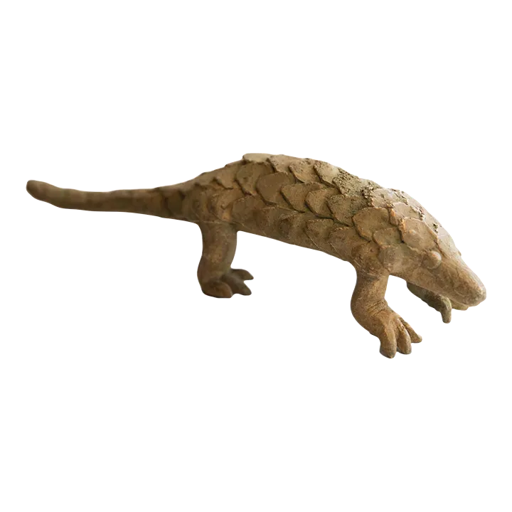 Vintage African Pangolin Sculpture | Chairish