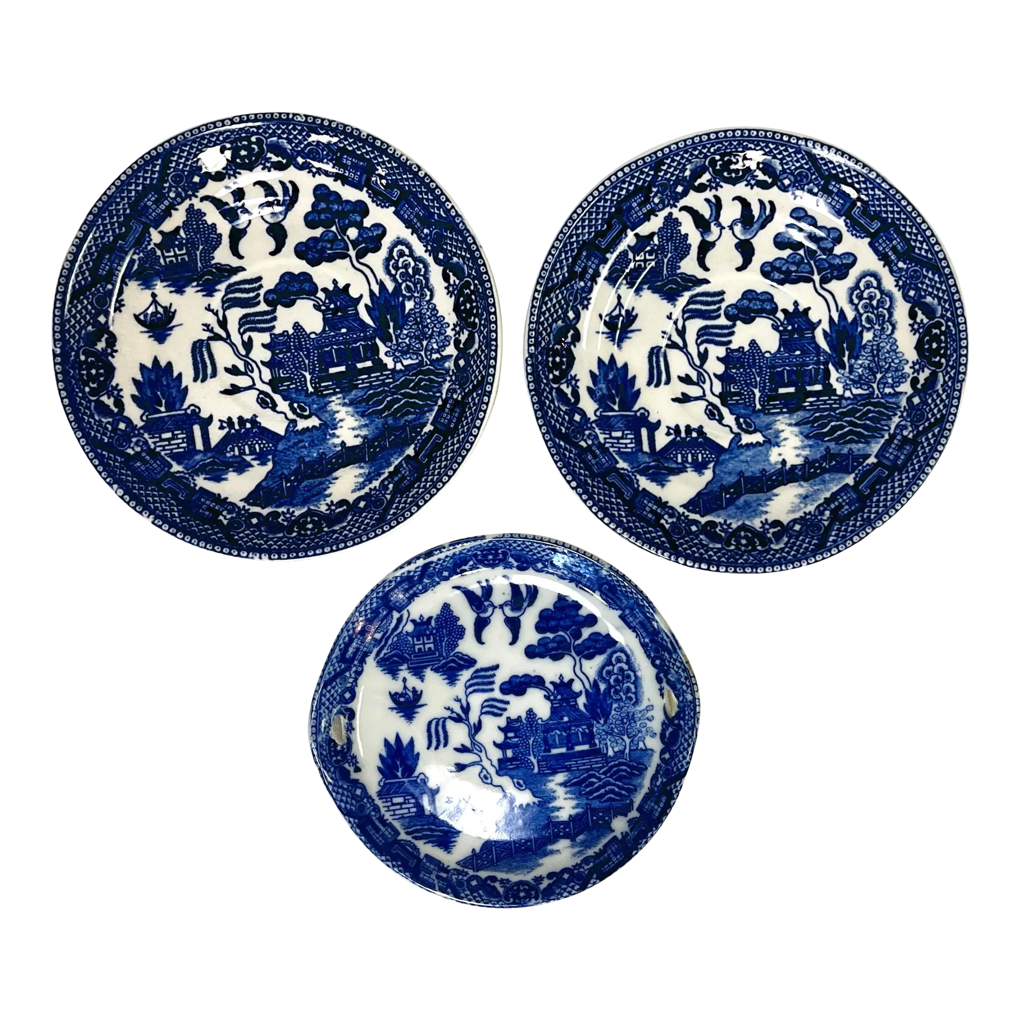 Collection of Early 1900's Chinoiserie Decorated Willow Transferware ...