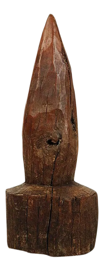 Hand Carved Wood Cone from Ethiopia, Mid-20th Century | Chairish