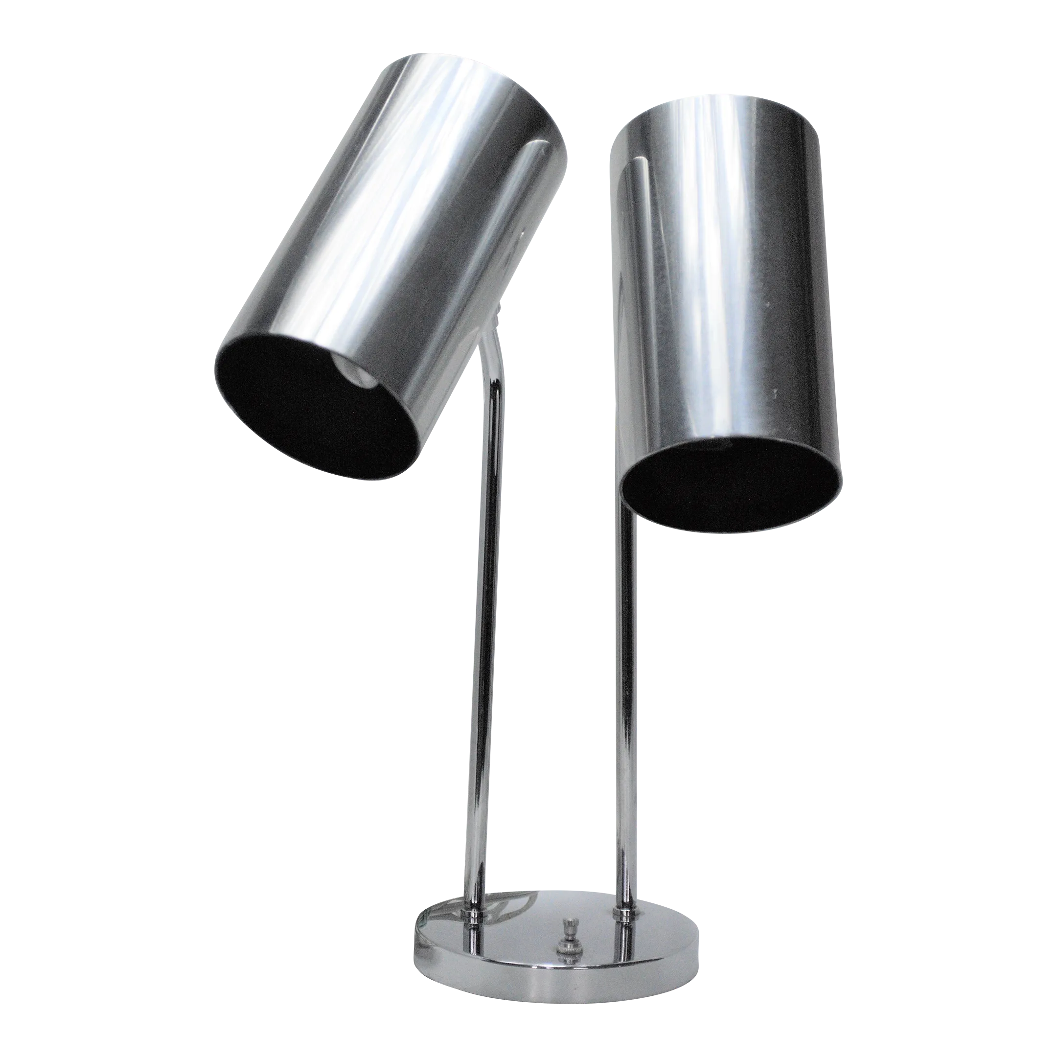 1960s Robert Sonneman Omi Koch & Lowy Double Headed Cannister Polished ...