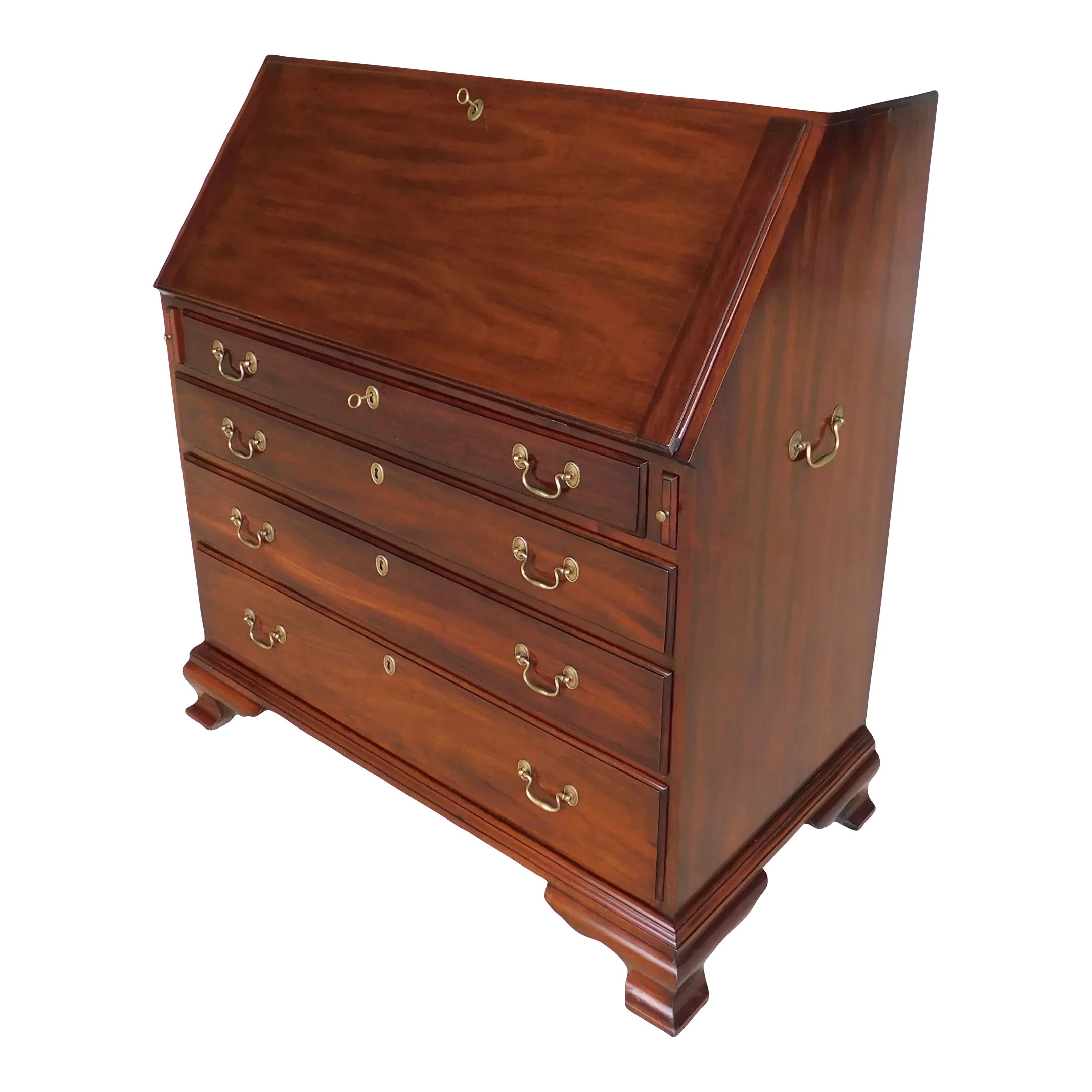 Henkel Harris Mahogany Slant Front Writing Desk | Chairish