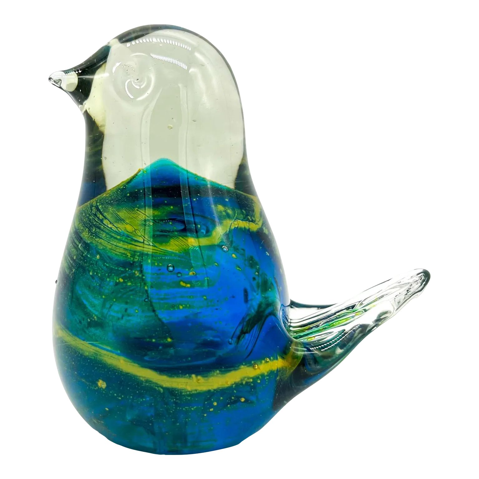 Vintage Mdina From Malta Hand Blown Glass Bird Paperweight Figurine ...