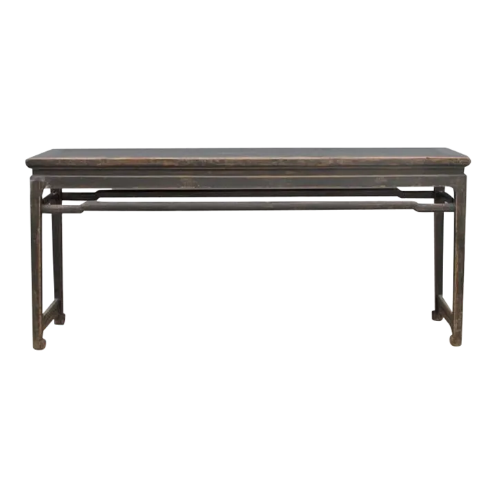 Black 74" Inch Long MingQing Console Table | Chairish