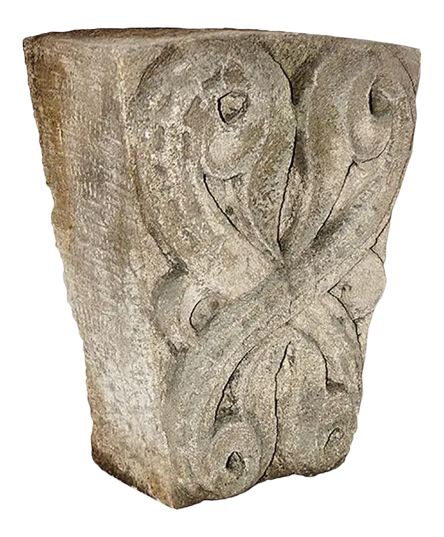 Late 19th Century Traditional Limestone Keystone | Chairish