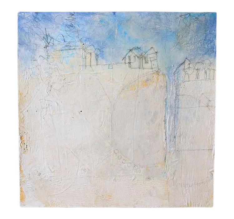 "On Perch", Abstract Landscape Painting by Jill Krasner | Chairish