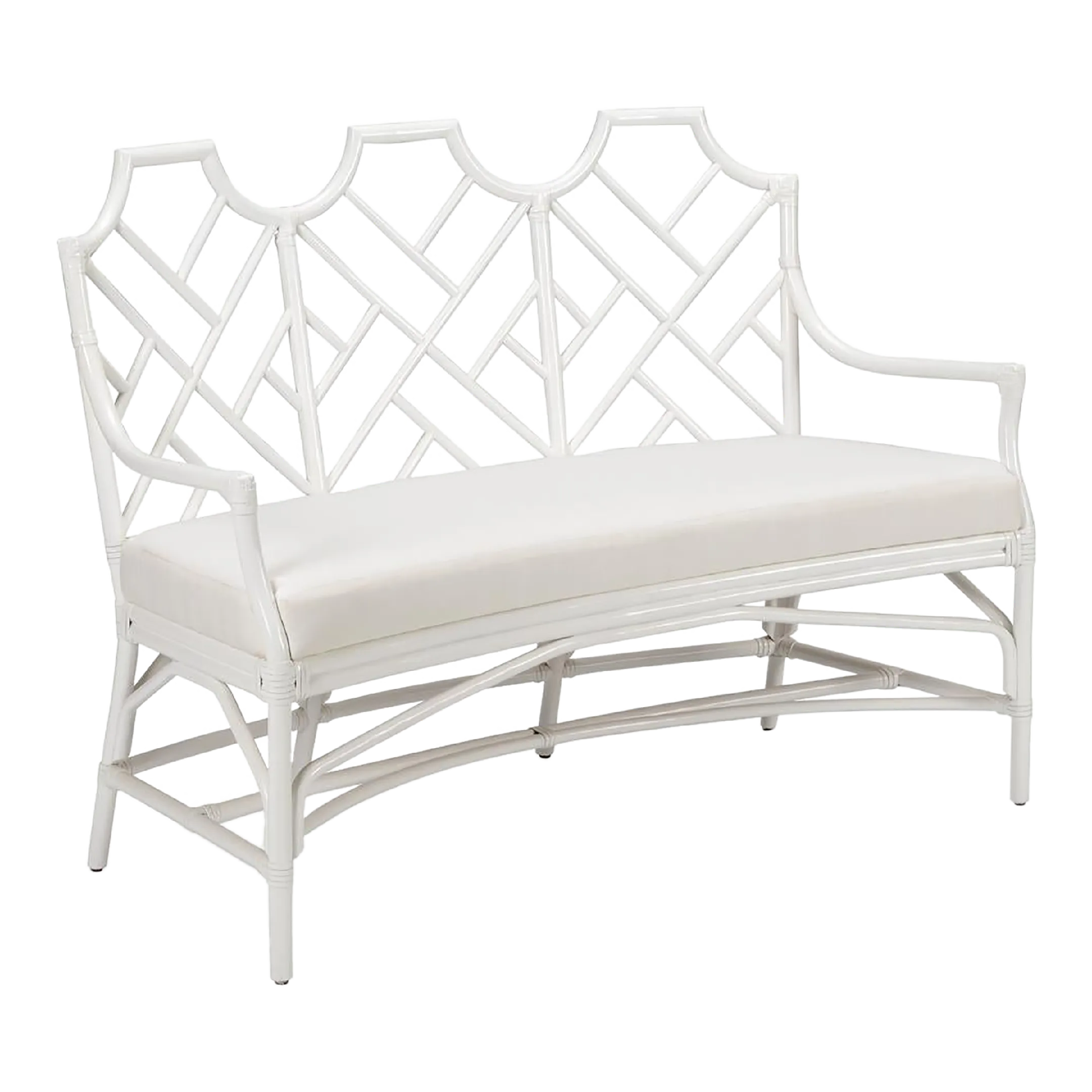 Godwin Bench - White | Chairish