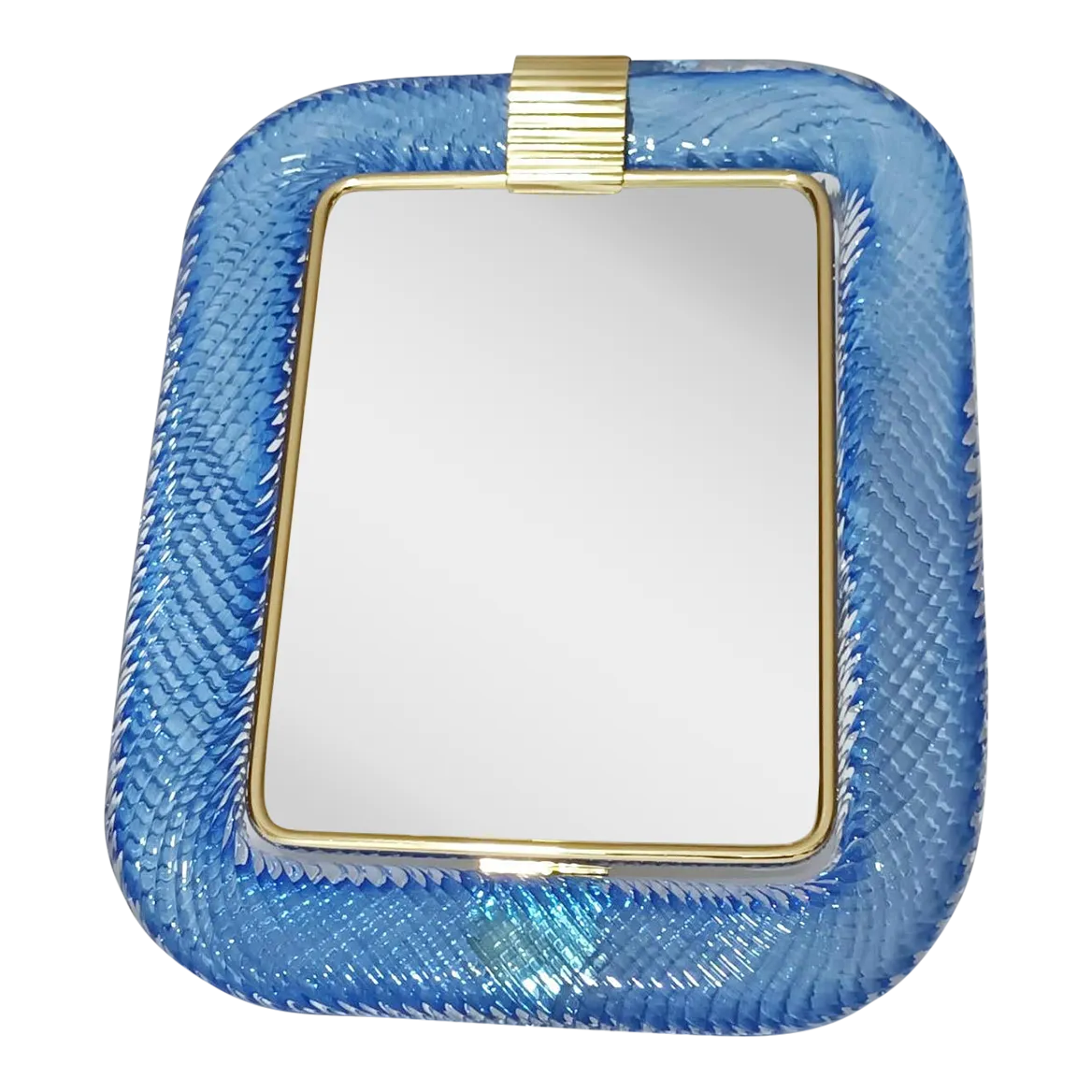 Mid 20th Century Murano Dark Blue Photo Frame by Barovier E Toso | Chairish