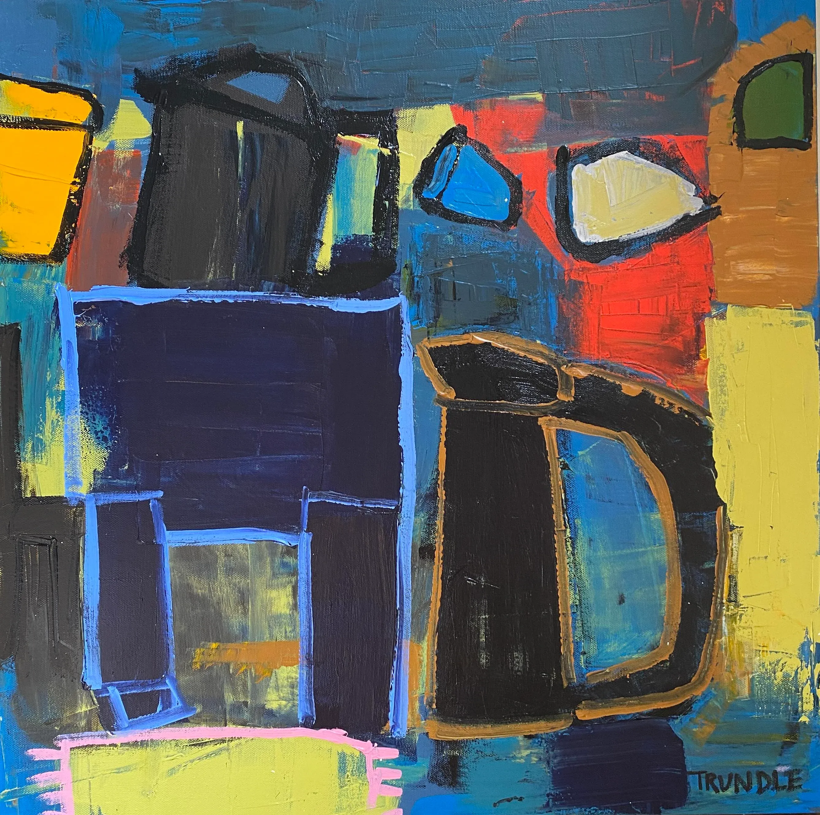Sarah Trundle, Contemporary Abstract Still Life Painting, "For the ...
