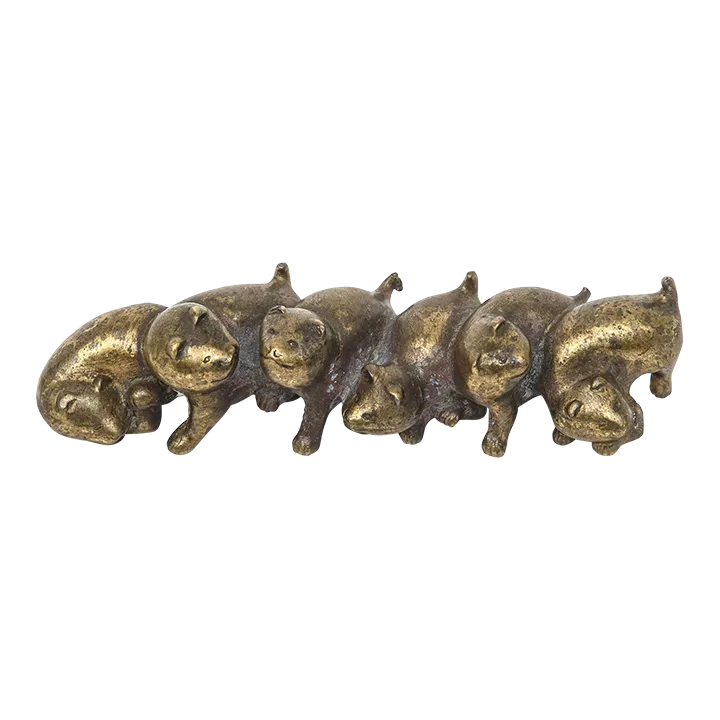 Signed Vintage Arthur Court Bronze Paperweight | Chairish