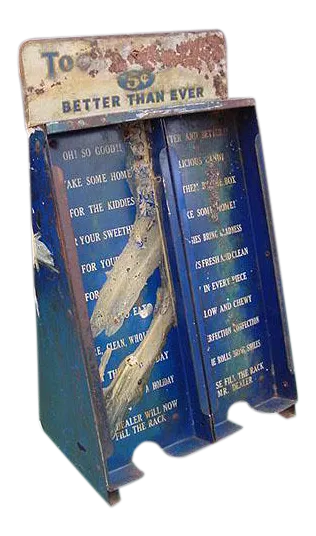 Rustic Candy Counter Display Rack General Store Tootsie Rolls | Chairish