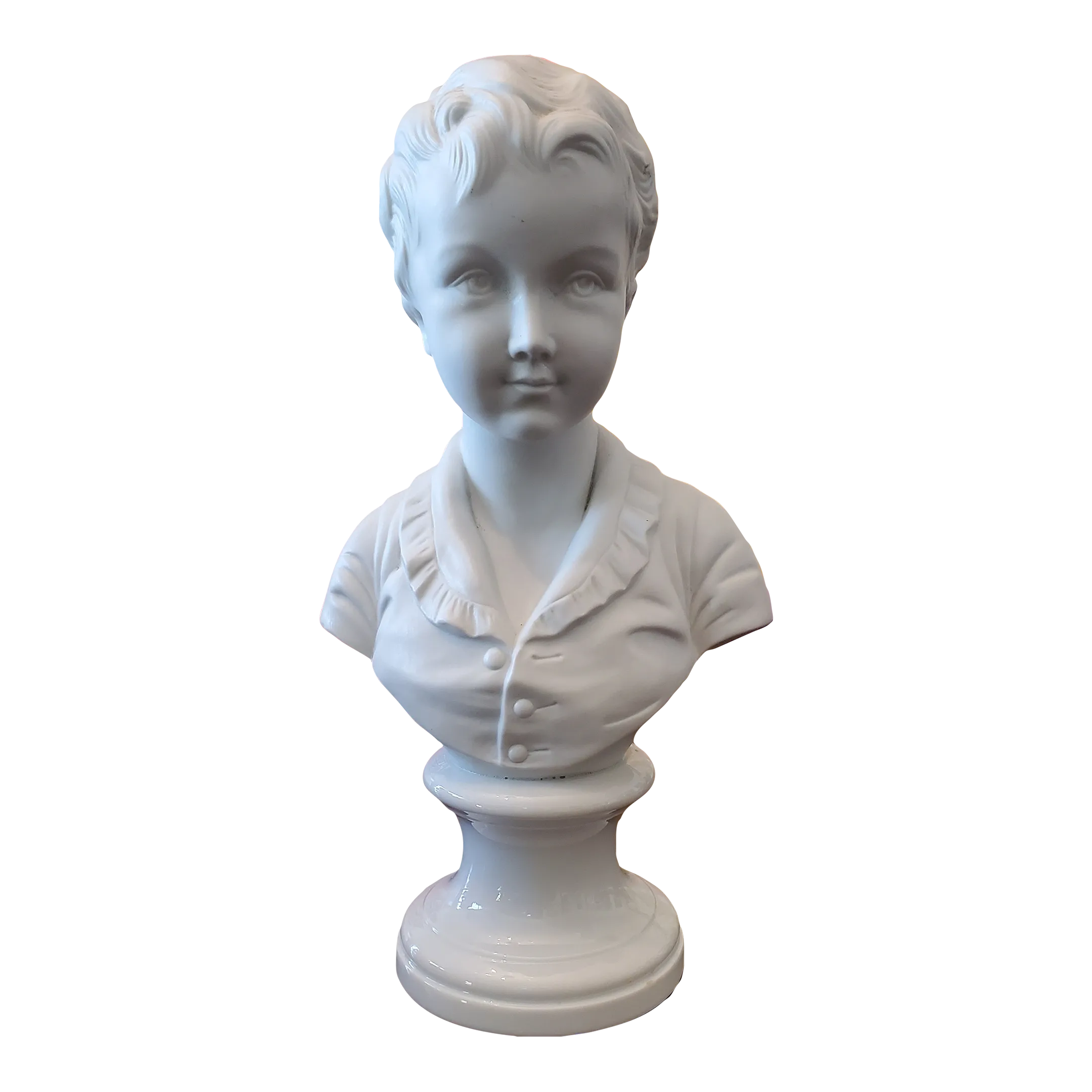 Antique Porcelain Bust Sculpture Life Like | Chairish