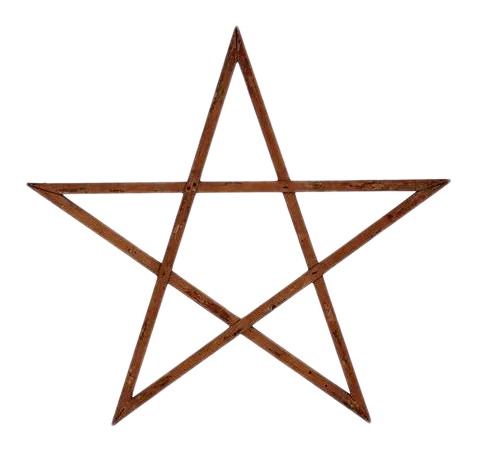 Square Nailed Wood Star | Chairish