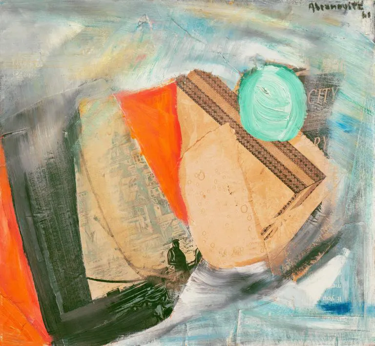 'Abstract in Seafoam and Coral' by Albert Abramovitz, 1961; Art ...