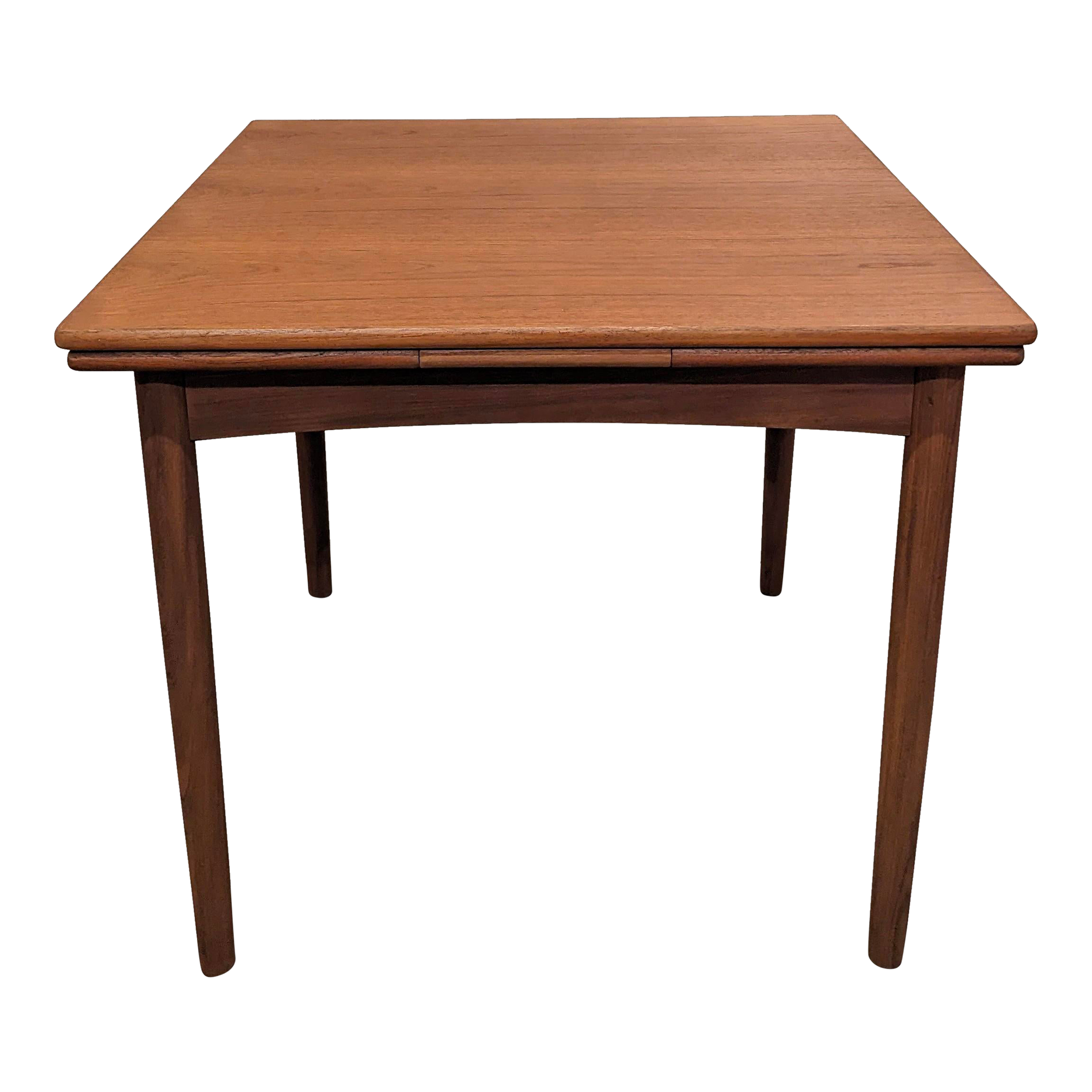 1950s Square Teak Dining Table w 2 Hidden Leaves | Chairish