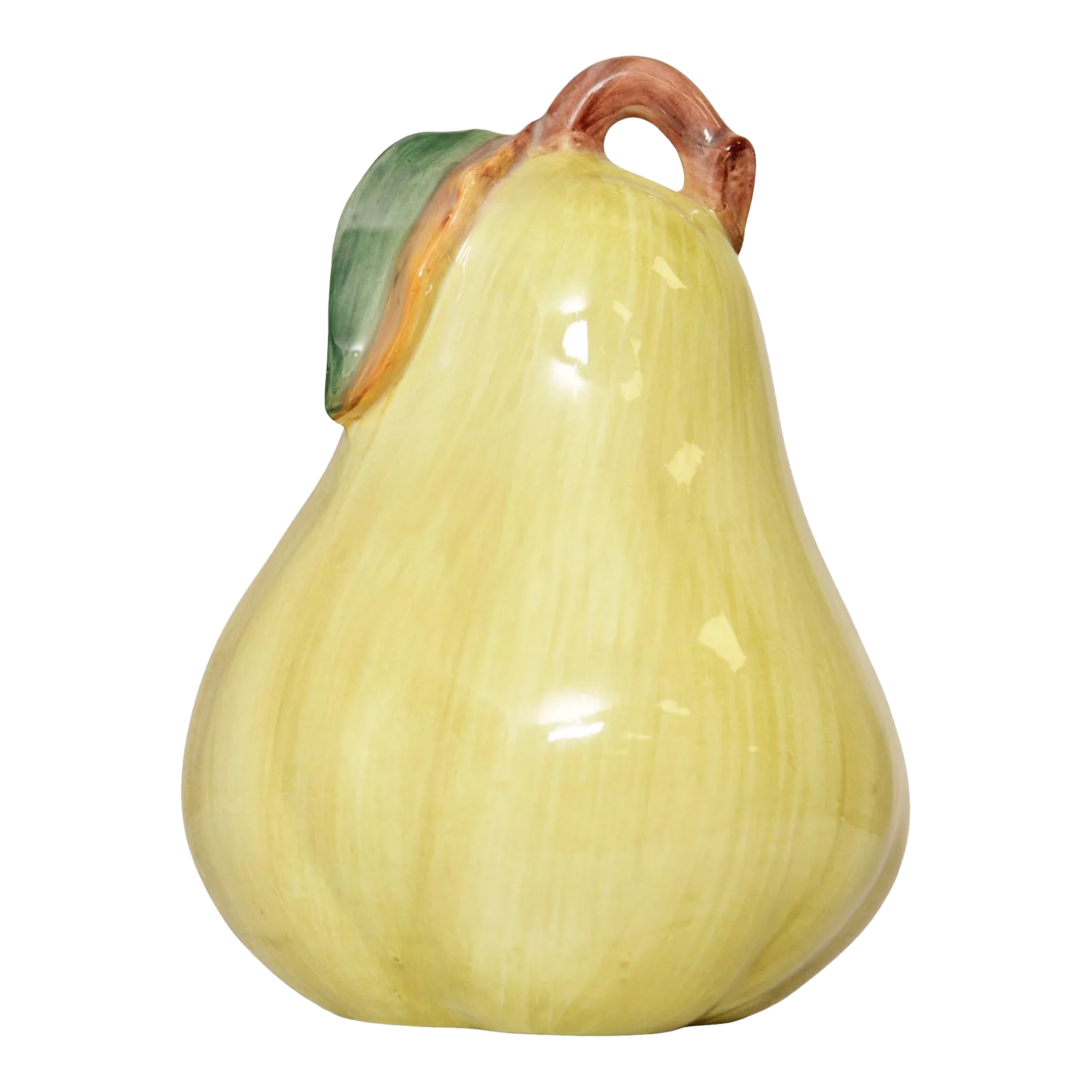 Late 20th Century Italian Glazed Ceramic Decorative Pear | Chairish