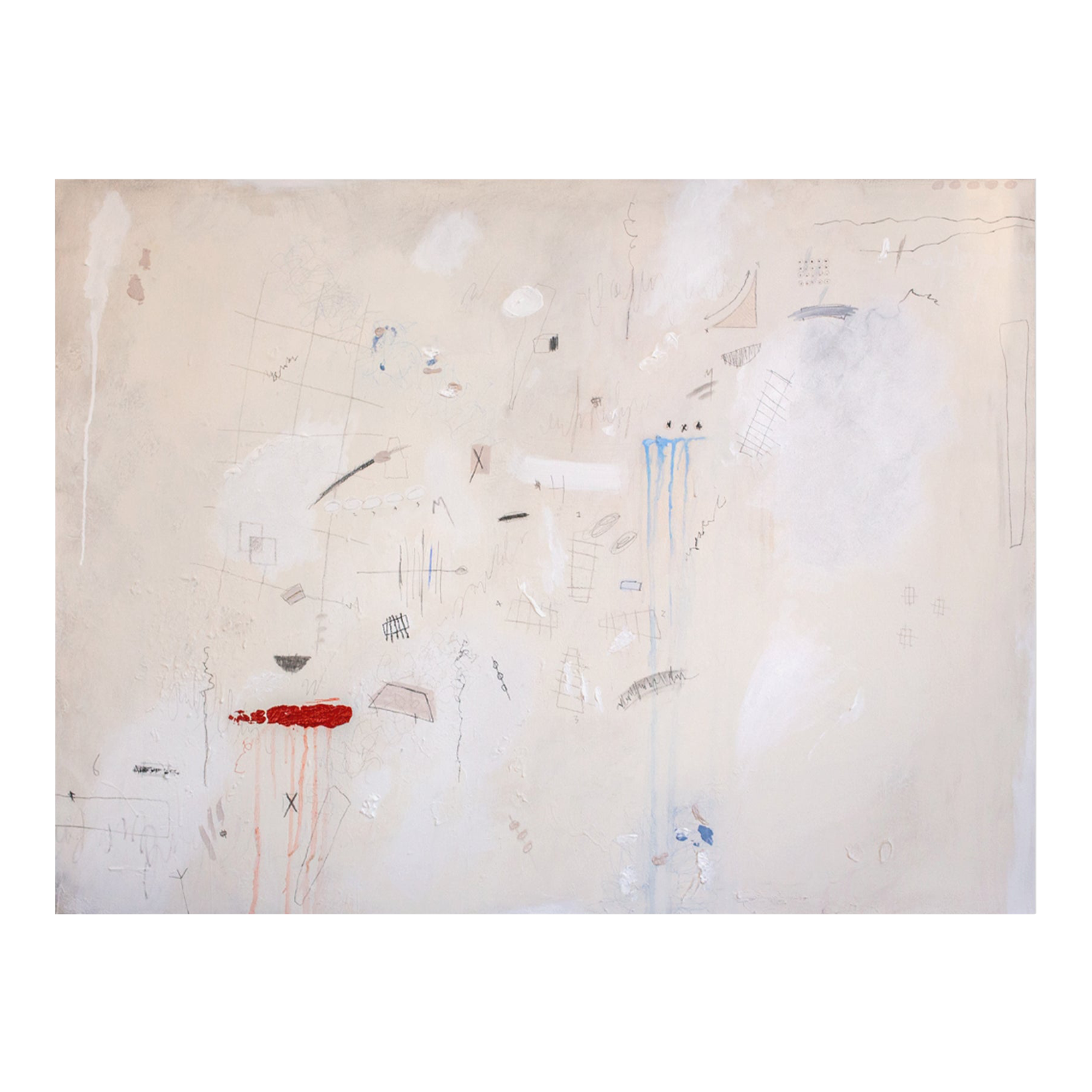 Large Original Abstract Painting on Canvas by Margot Sinclair | Chairish