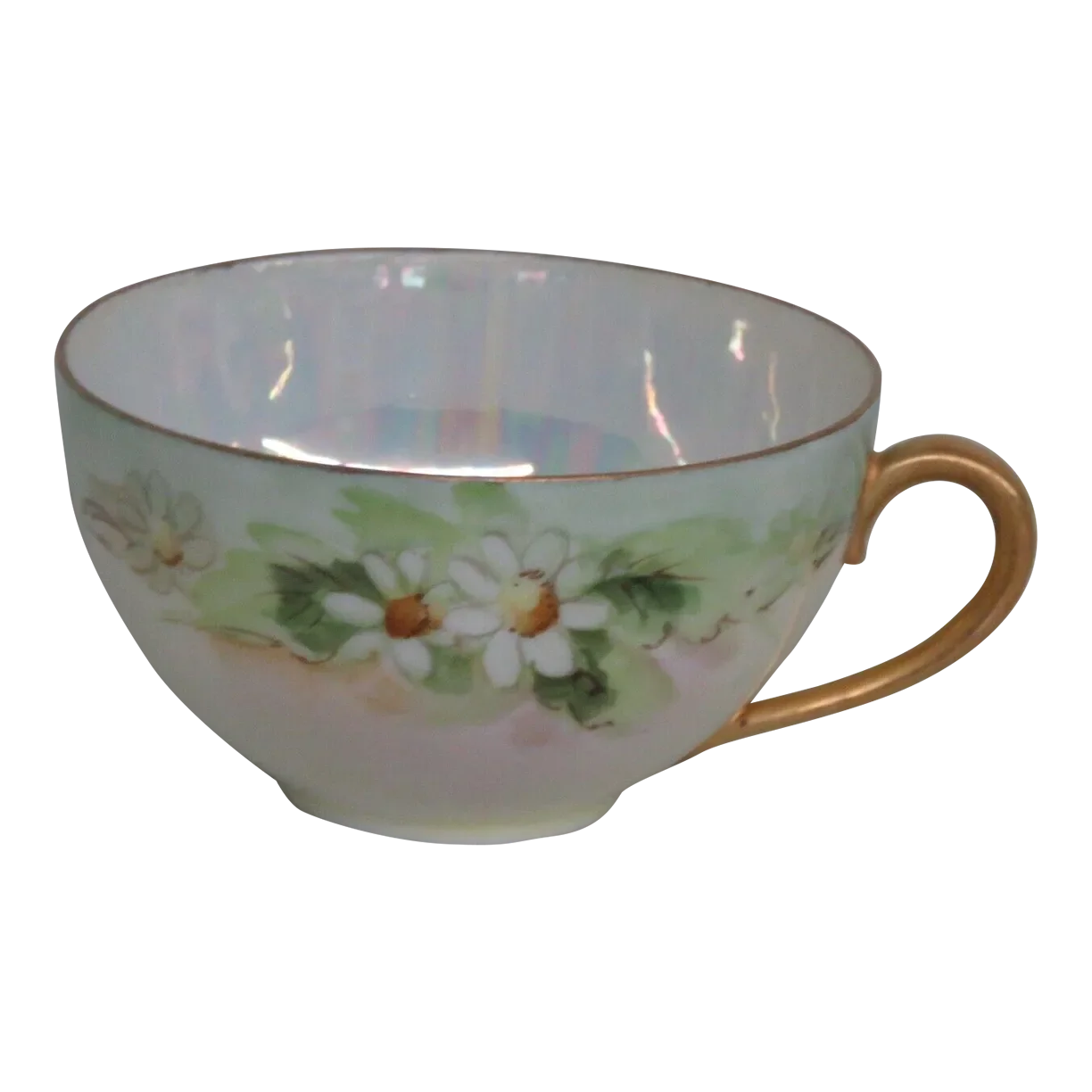 Lena Germany Bone China Lusterware Floral Green and Gold Coffee Tea Cup ...