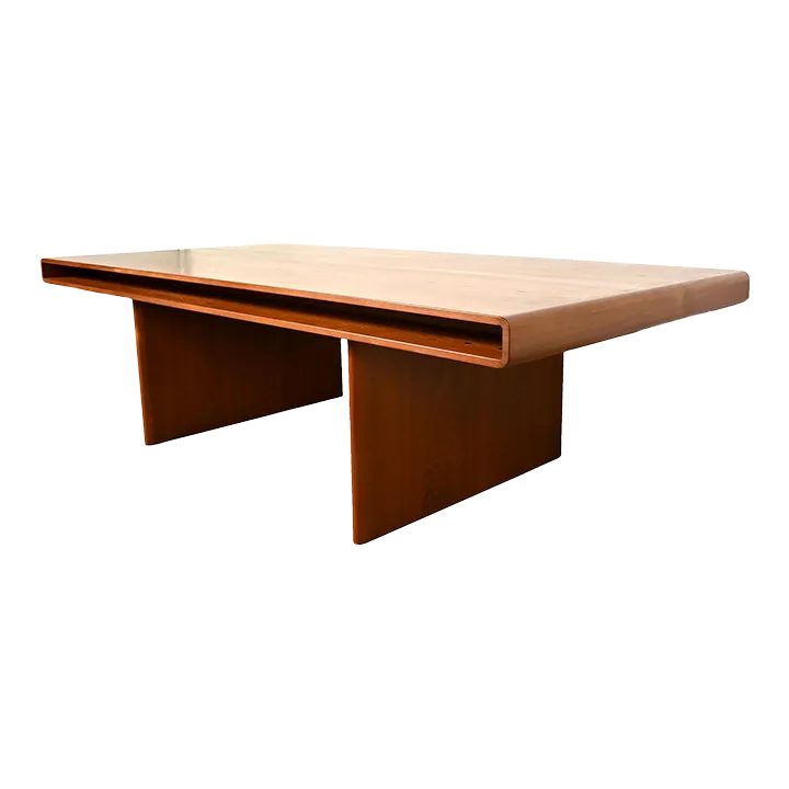 1970s Dyrlund Danish Modern Teak Conference Table | Chairish
