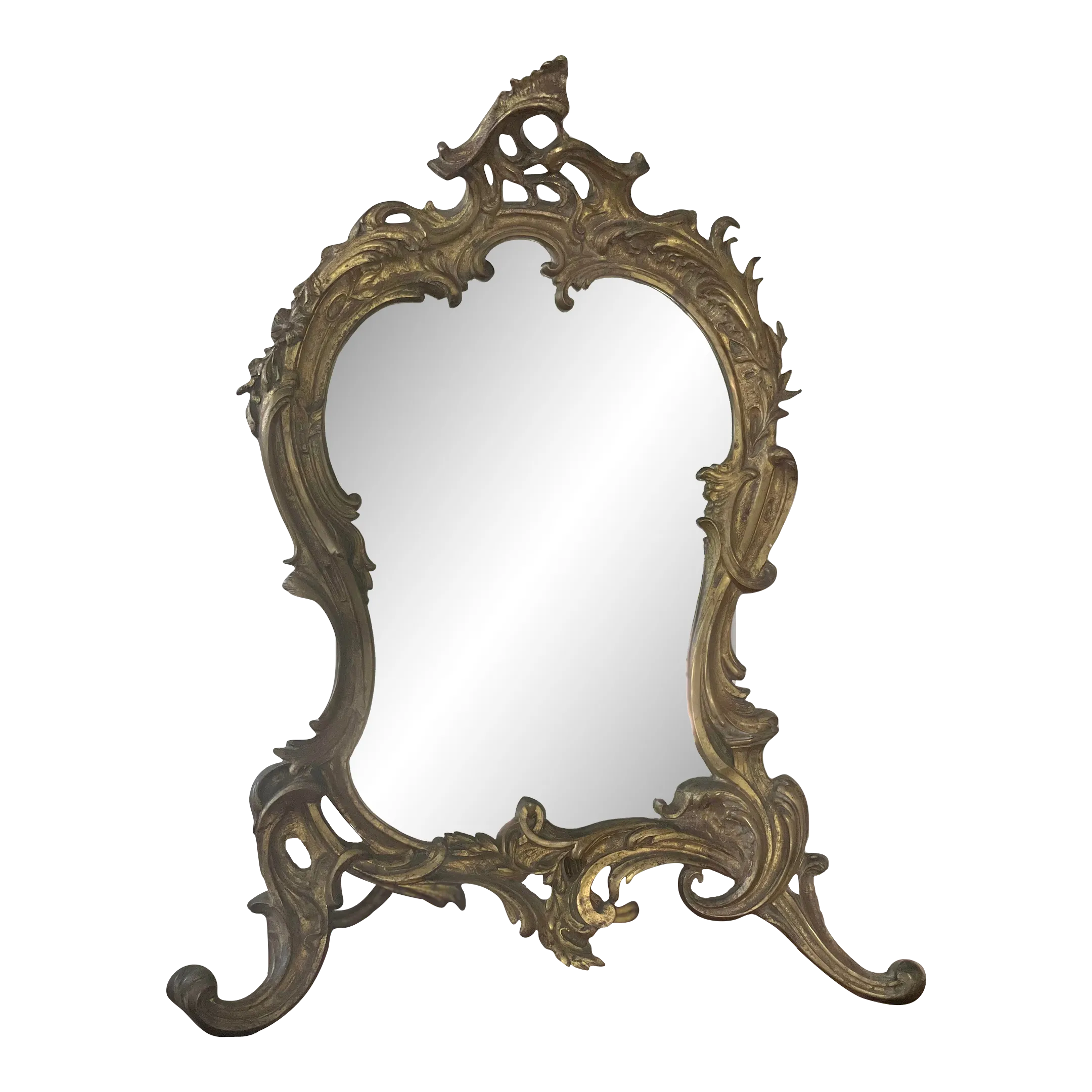 19th Century French Rocaille Table Mirror | Chairish