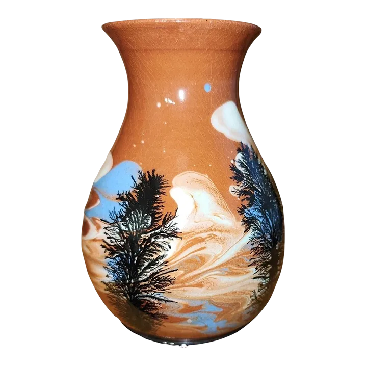 1960s Camelot Pottery Mocha Ware Vase by Roger Irving Little | Chairish