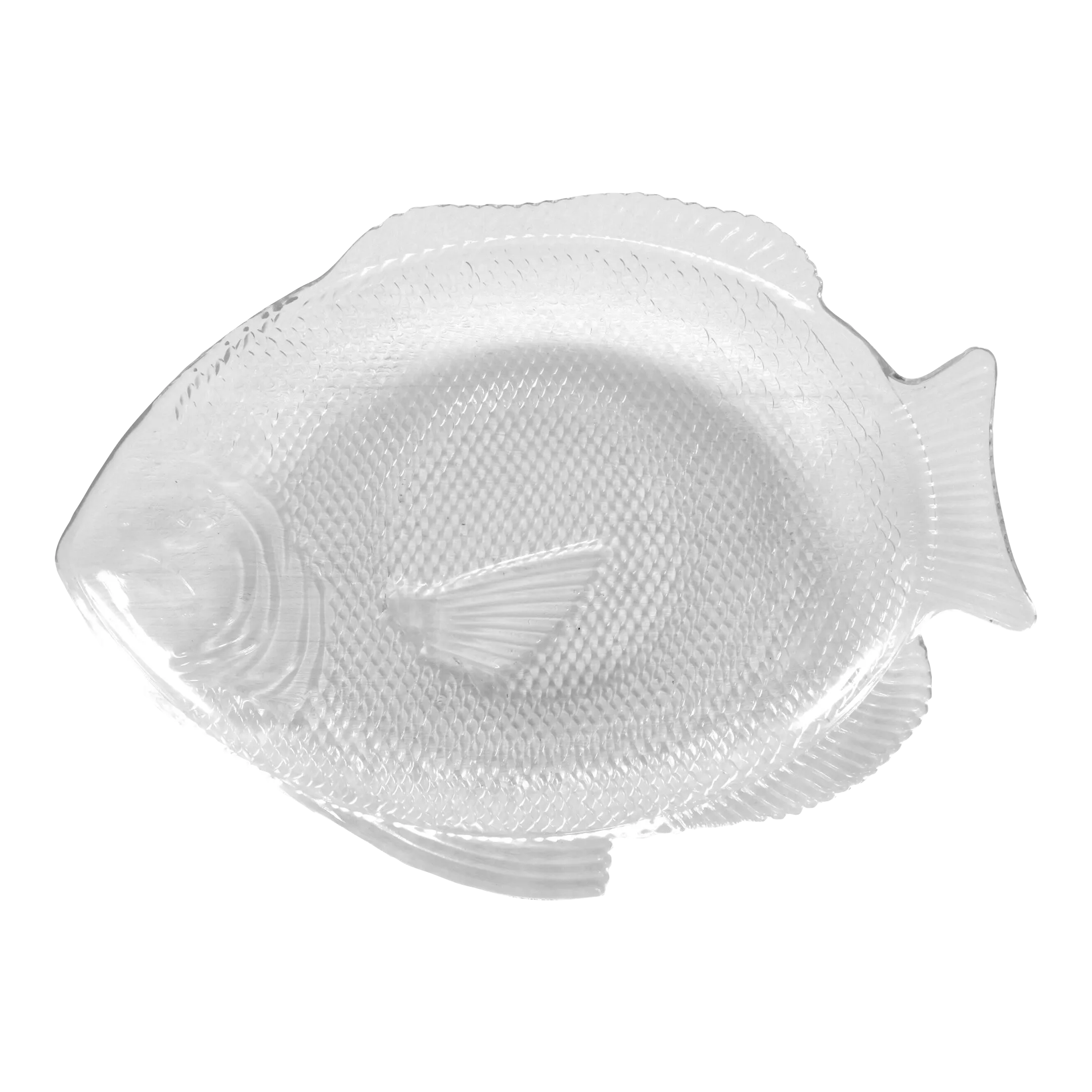 Clear Glass Fish Platter | Chairish