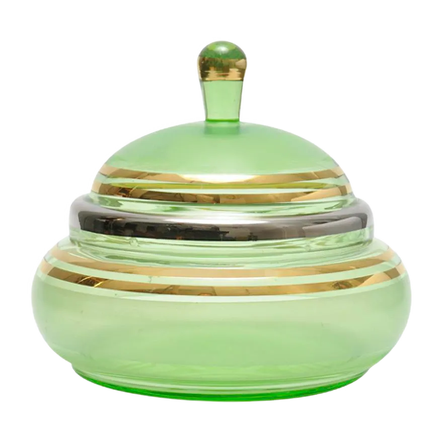 Art Deco Style Glass Box from De Rupel, 1950s | Chairish