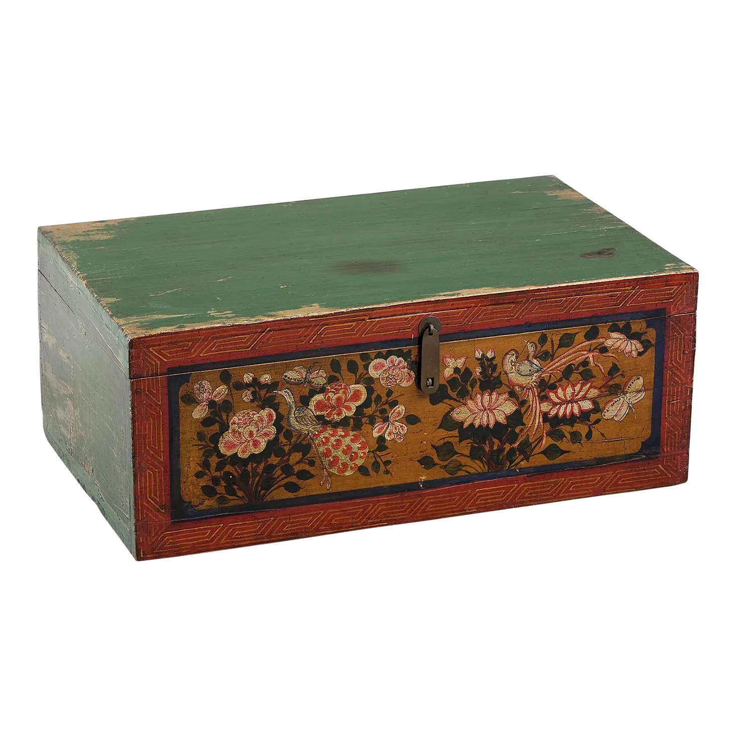 Antique Mongolian Painted Box | Chairish