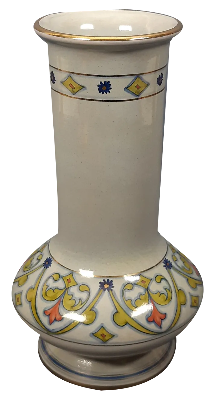 Vintage Ceramic Vase by Deruta Gialletti | Chairish