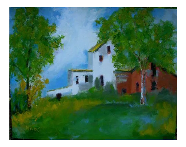 "Country Farm" Oil Painting | Chairish