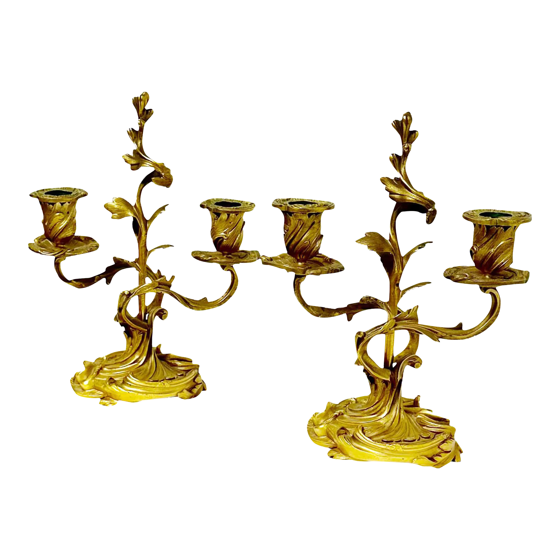 French Rococo Candlesticks - a Pair | Chairish