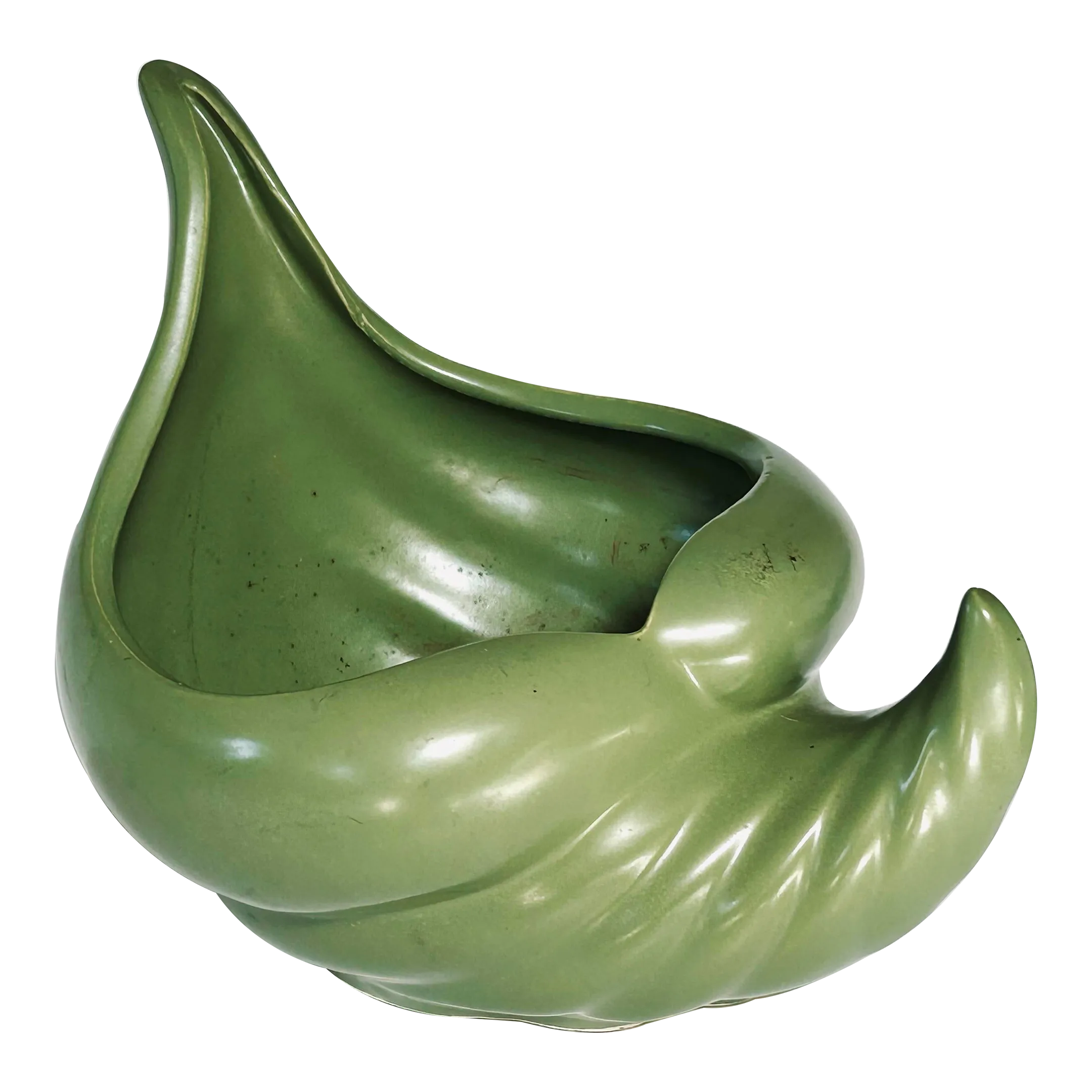 Green Hull Mid Century Vase | Chairish