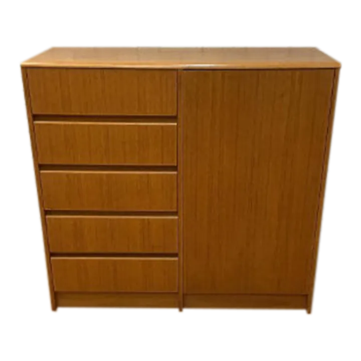 Mid Century Modern Sannemann Danish Bachelor Wardrobe Chest | Chairish