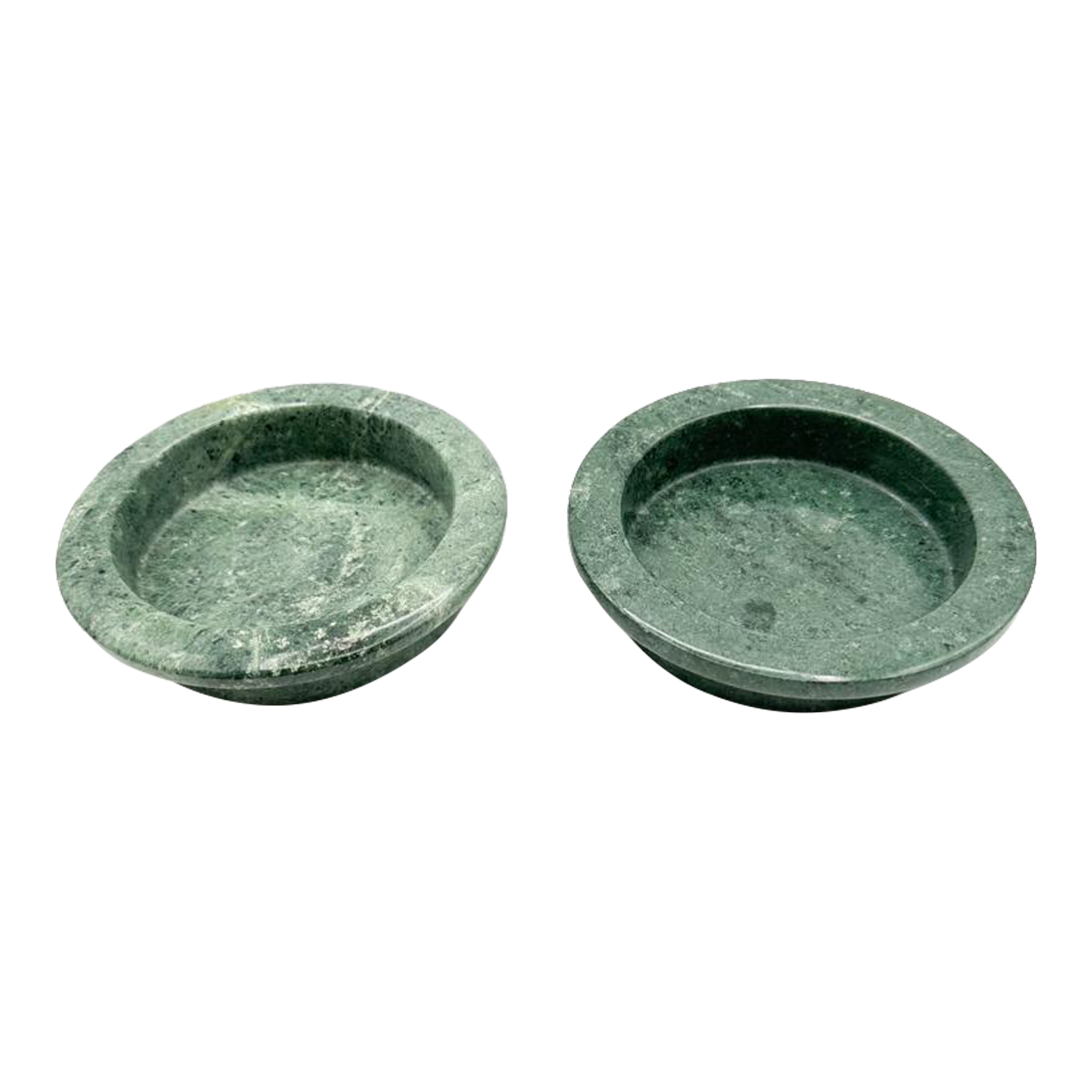 Vintage 1980s Green Marble Wine Bottle Coasters- a Pair | Chairish