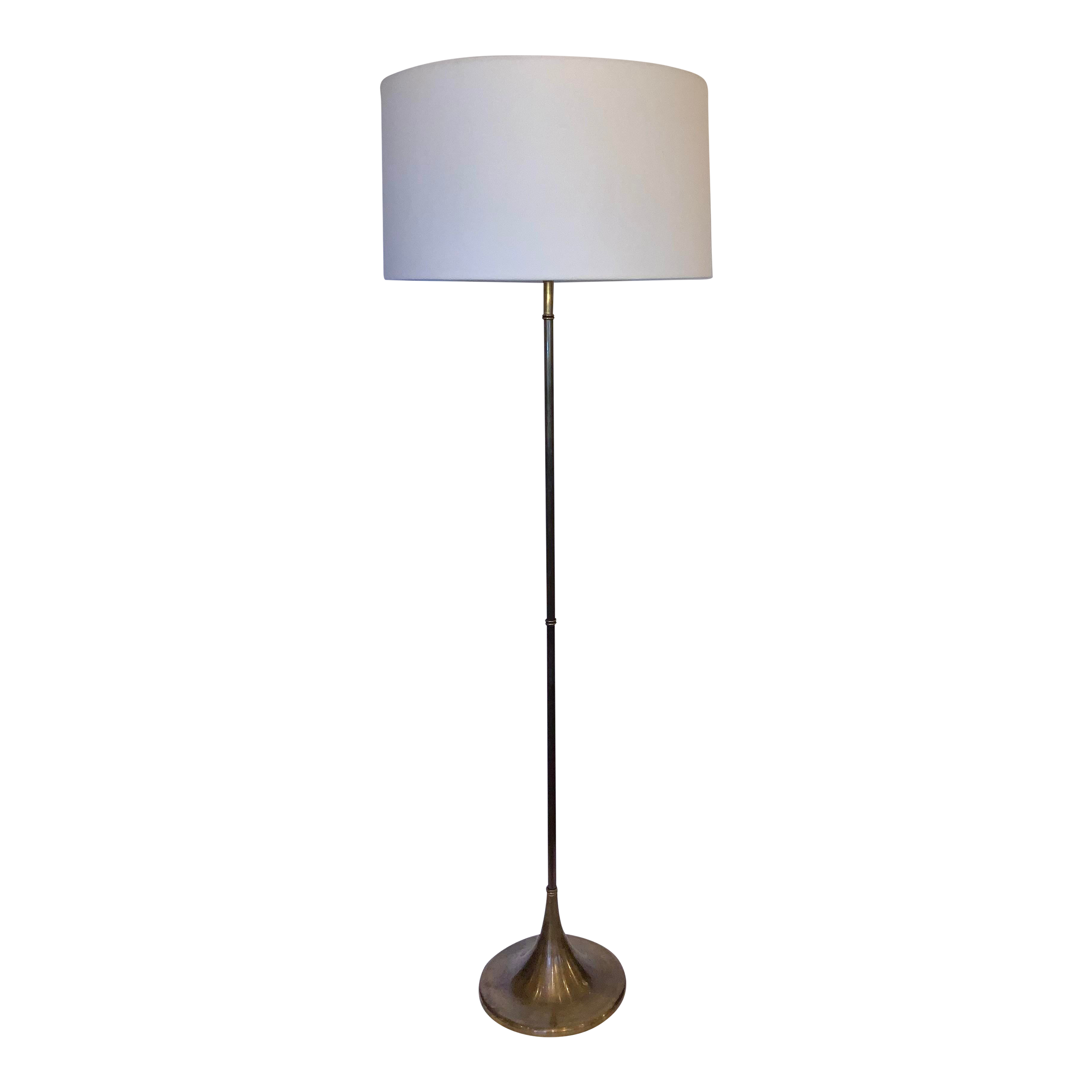 Arteriros Modern ANtique Brass Finished Floor Lamp | Chairish